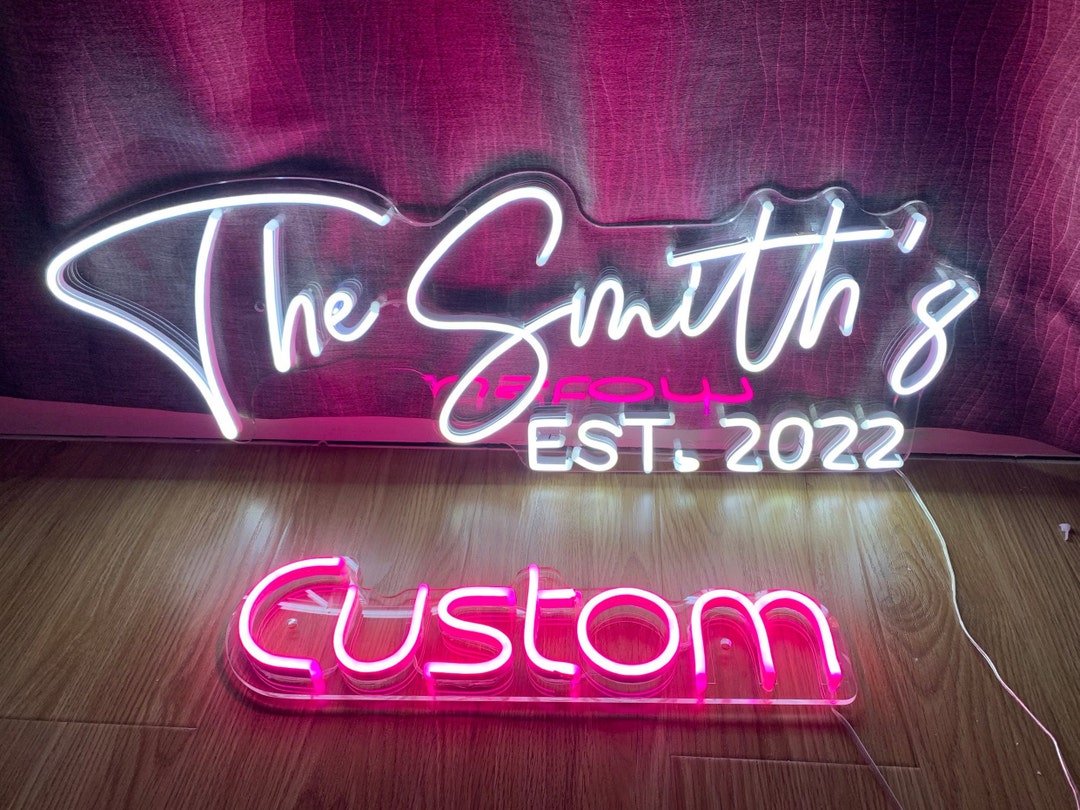 Custom Name Neon Sign Light, Neon Sign Wedding Neon Sign Wall Decor ...
