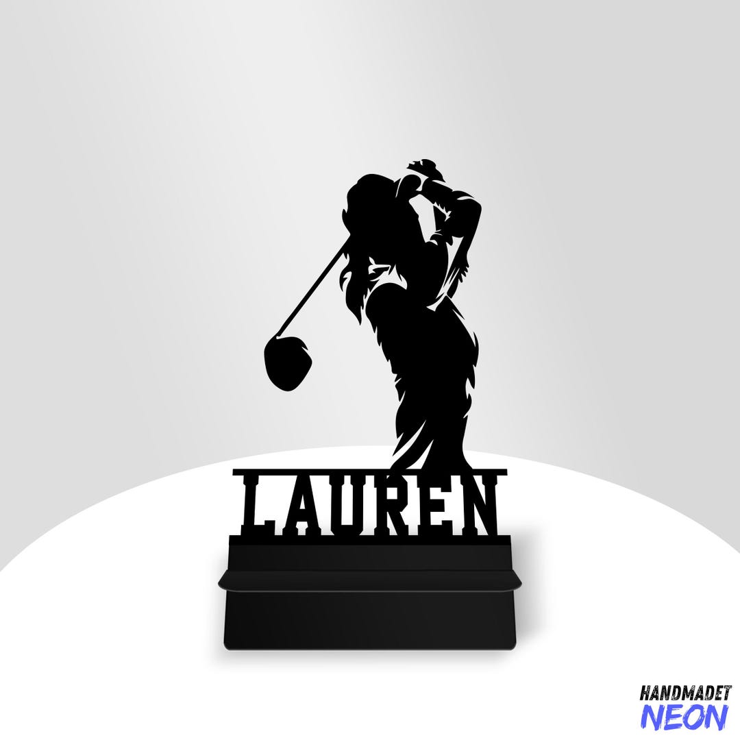 Custom Women Golf Player Phone Stand Golf Phone Holder, Sport Tablet ...