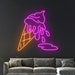 Dripping Ice Cream Neon Sign, Ice Cream Led Sign, Ice Cream Led Sign ...