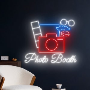 Photo Booth Neon Sign, Photo Studio Neon Light, Camera LED Light ...