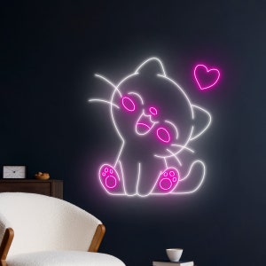 Funny Cat Led Sign, Cat Led Light, Cat Neon Sign, Cat Neon Light, Pet ...