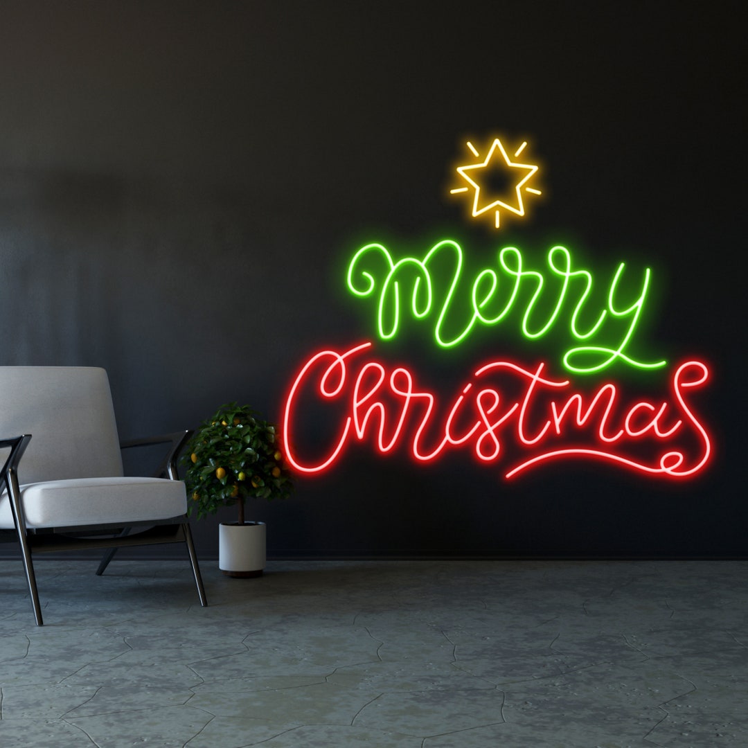 Merry Christmas Neon Sign, Merry Christmas Neon Light, Christmas LED ...