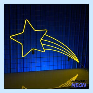 Shooting Star Neon Sign, Shooting Star Christmas Neon Light, Shooting ...