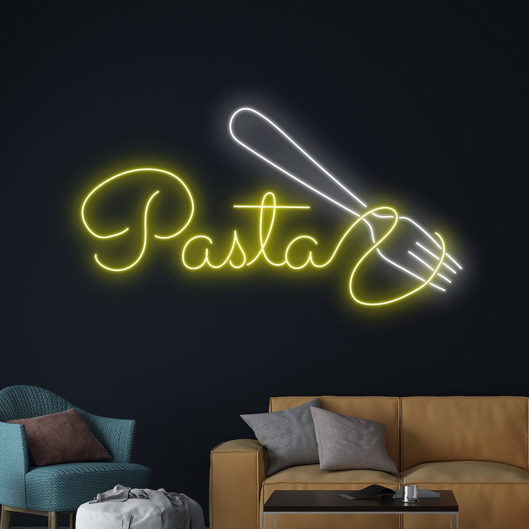 Pasta Neon Sign, Italian Noodles Led Light, Italy Noodle Neon Sign ...