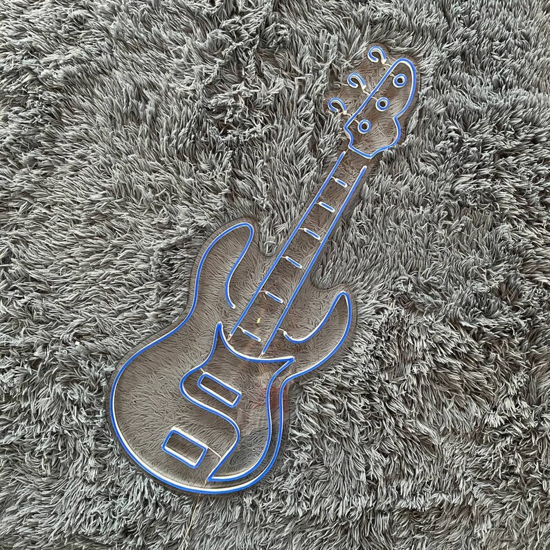 Guitar Neon Sign Guitar Wall Decor for Music Studio Bar or - Etsy