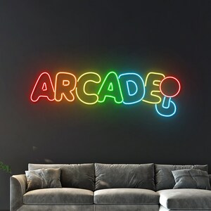 Arcade Neon Sign, Game Controller Led Sign, Game Player Led Light ...