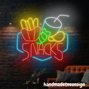 Snack Neon Sign, Snack Led Sign, Snack Neon Light, Custom Snack Led ...