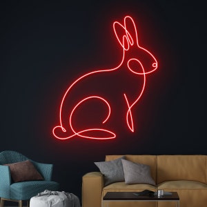 Rabbit Neon Sign, Bunny Neon Light, Easter Rabbit Led Light, Easter ...