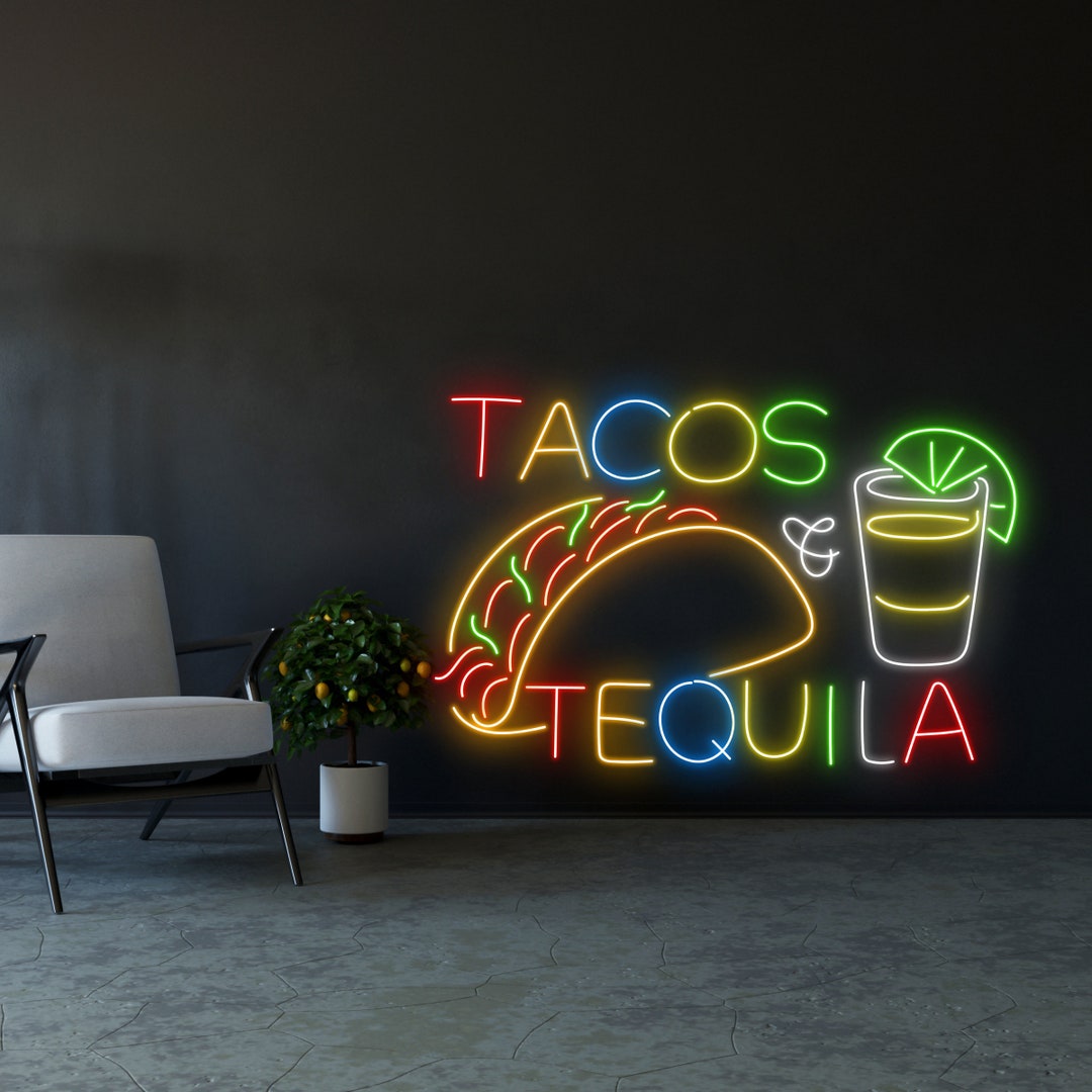 Tacos and Tequila Neon Sign, Tacos and Tequila Neon Light, Tequila LED ...