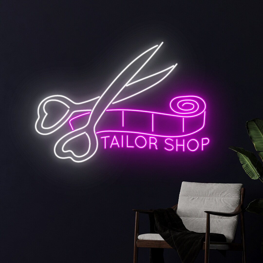 Tailor Shop Led Sign, Tailor Neon Sign, Clothes Led Light, Clothing ...