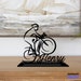 Custom Cycling Table Decor, Cyclist Metal Shelf Decor Home, Biker Table ...