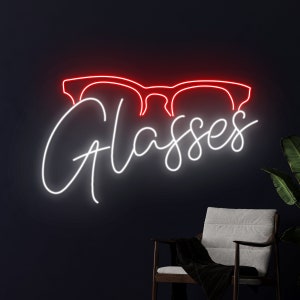 Glasses Neon Sign, Eyewear Neon Light, Eyeglasses Led Sign, Glasses Led ...