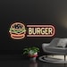 Burger Neon Sign, Burger Led Sign, Burger Led Lights, Custom Name Neon ...