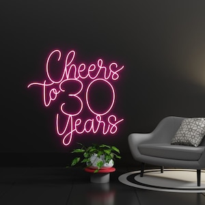 Cheers to 30 Years 30th Birthday Decorations for Her Gifts, Custom LED ...