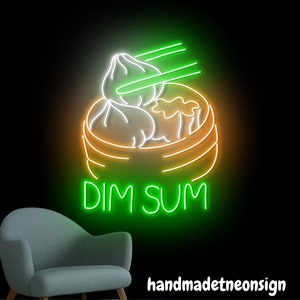 Dim Sum Neon Sign, Dim Sum Led Sign, Dim Sum Led Light, Chinese ...