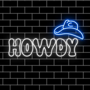 Howdy Neon Sign, Cowboy Hat Sign, Western Led Sign, Cowboys Boots Neon ...