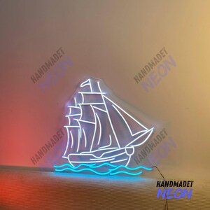 Sailing Ship Neon Sign, Sailing Ship Led Sign, Sailing Boat Led Light ...
