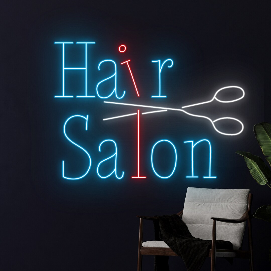 Hair Salon Led Sign, Barber Neon Sign, Hair Studio Led Light, Hair ...