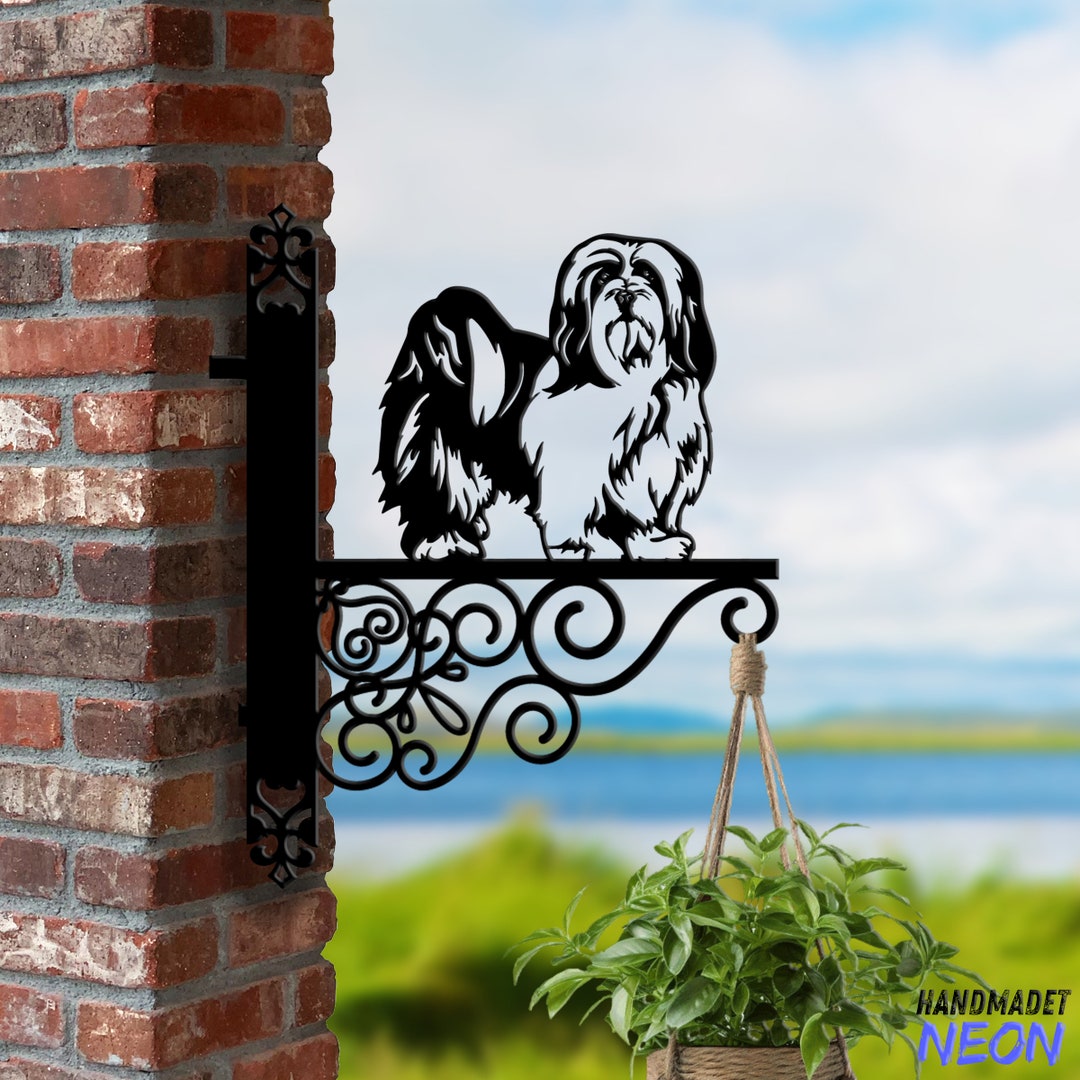Personalized Lhasa Apso Dog Hanging Bracket, Lhasa Apso Hanging Basket ...