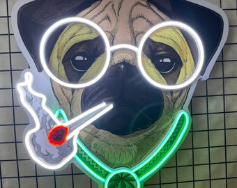 Pug Dog Neon Sign - Etsy