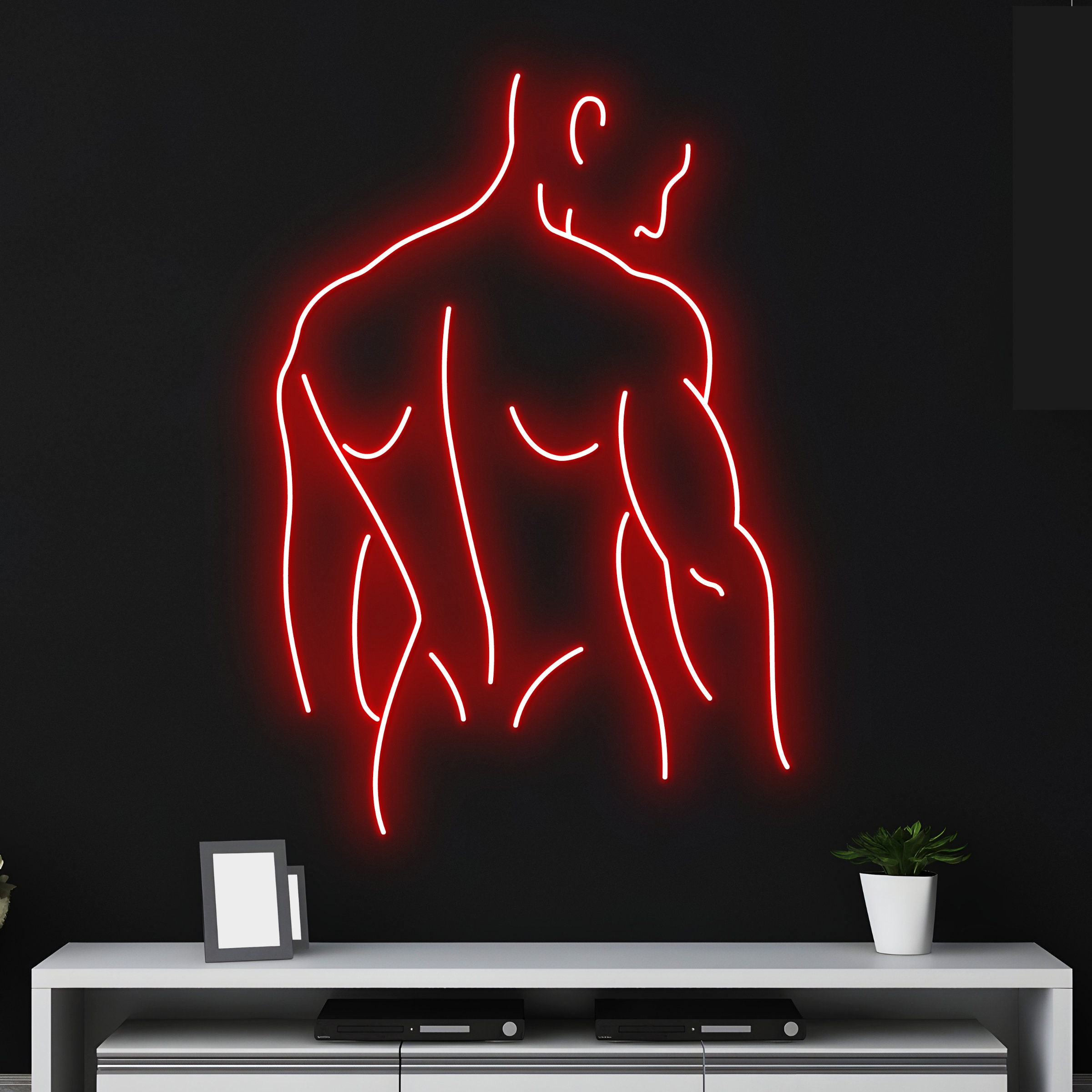 Custom Man Body Led Sign, Naked Man Neon Sign, Sexy Man Led Light, Man ...
