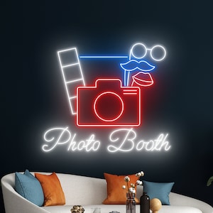 Photo Booth Neon Sign, Photo Studio Neon Light, Camera LED Light ...