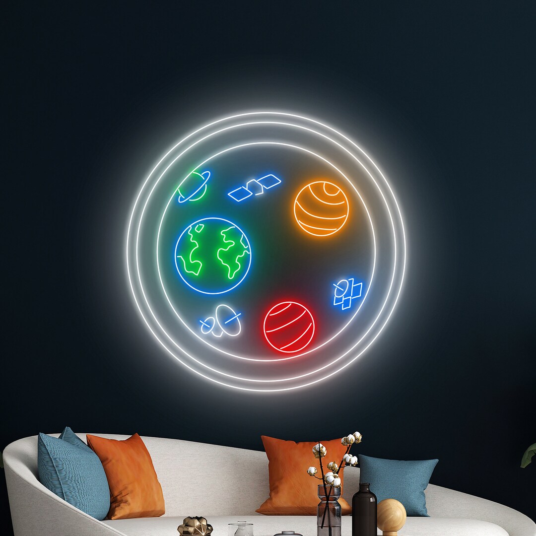 Space Window Neon Sign, Space Window Led Sign, Planet Led Light, Space ...