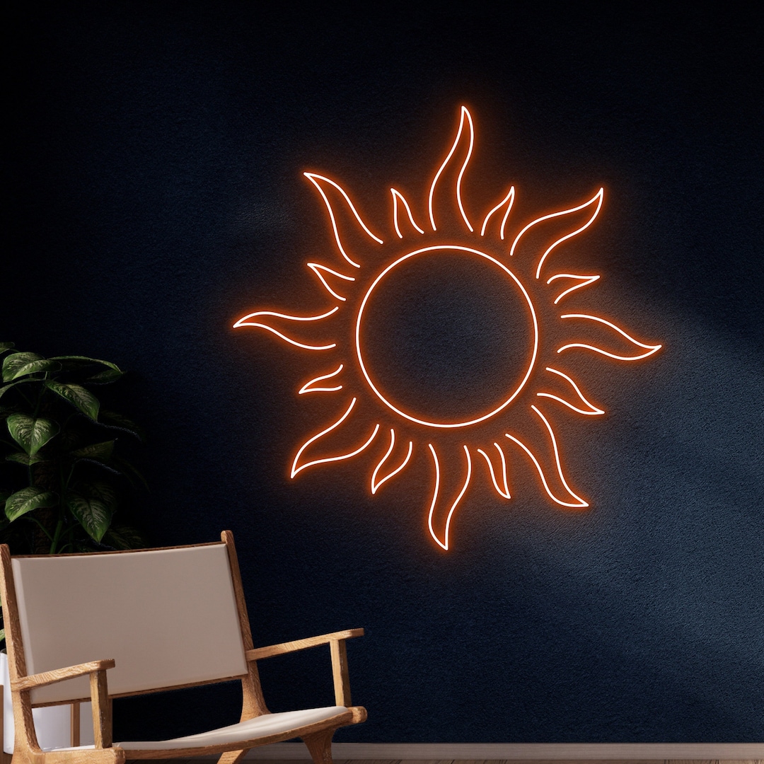 Sun Neon Sign, Sun Shine Led Light, Sunrise Led Sign, Sunset Neon Light ...