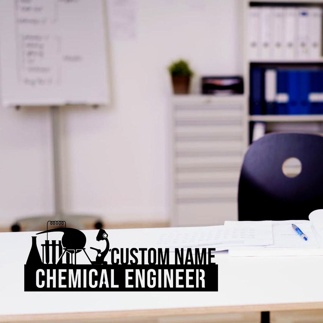 Custom Chemical Engineer Desk Name Plate, Chemical Engineer Metal ...