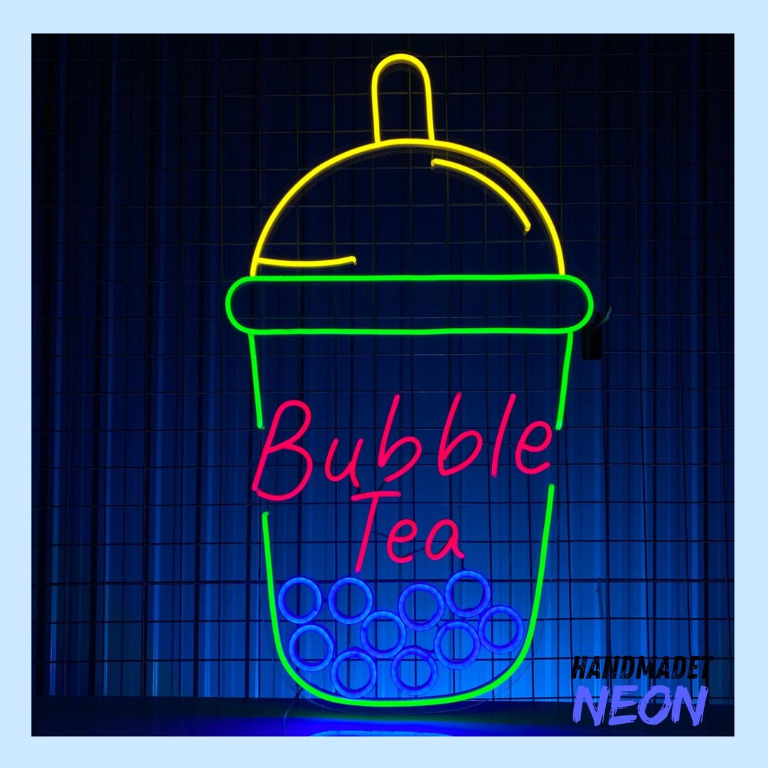 Bubble Tea Neon Sign, Milk Tea Led Sign, Boba Tea Led Light, Boba Tea ...