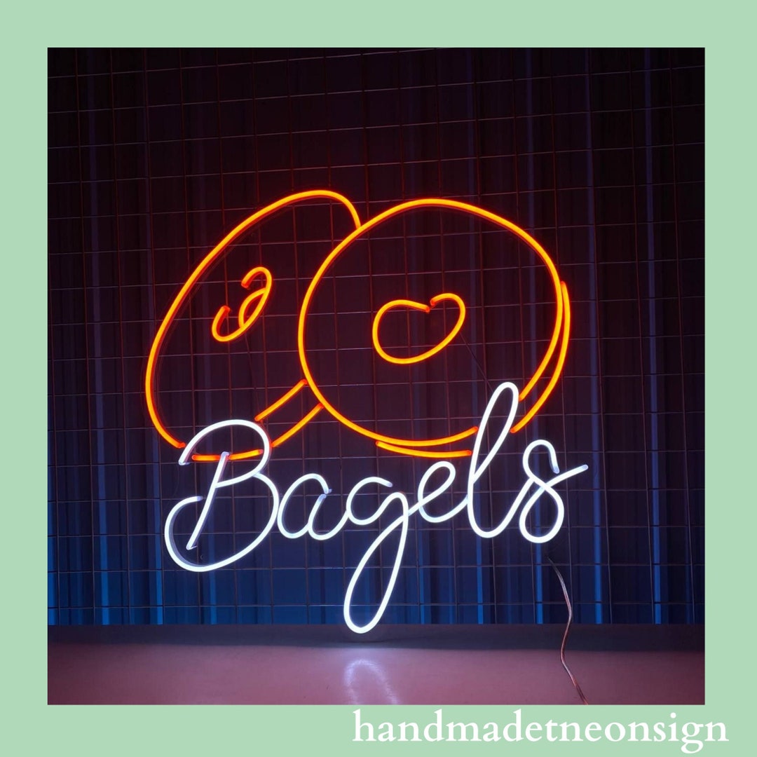 Bagels Neon Light, Bagel Neon Sign, Bagel Led Light, Bakery Led Sign ...