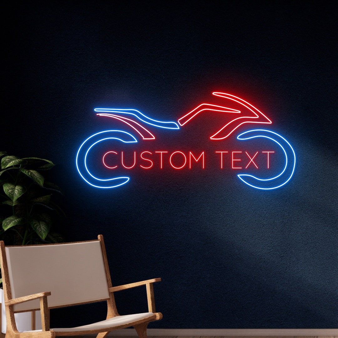 Motorbike Neon Sign, Bike Led Sign, Motorcycle Led Light, Motorsport ...