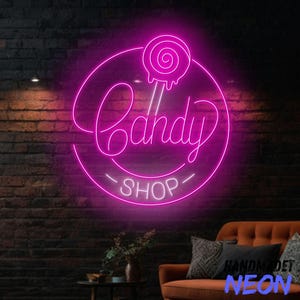 Candy Shop Neon Sign, Lolly Pop Led Sign, Candy Neon Light, Candy Led ...