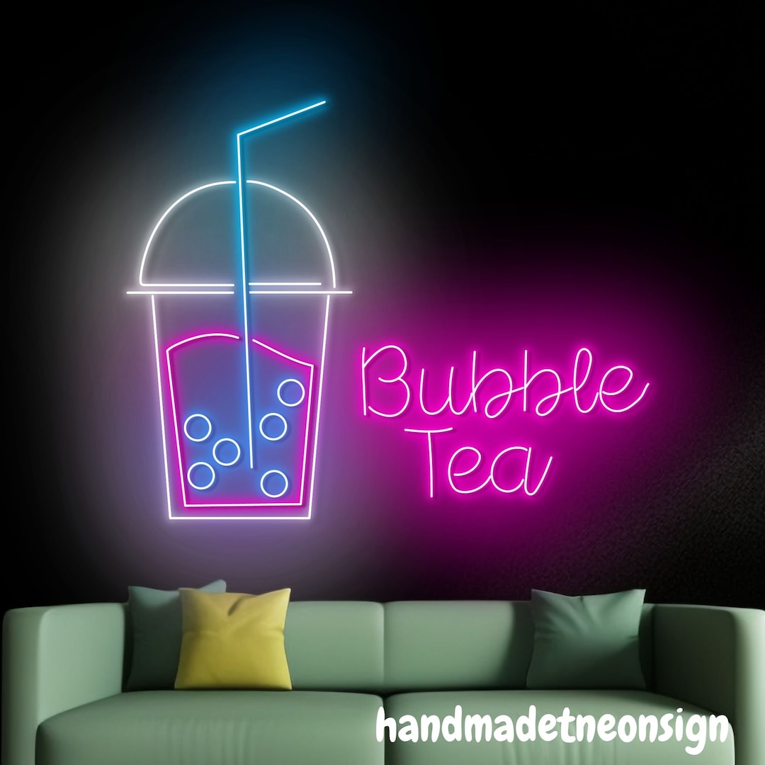 Bubble Tea Neon Sign, Milk Tea Led Sign, Boba Tea Neon Light, Bubble ...