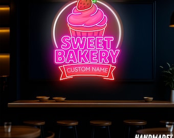 Dessert Shop Neon Light Sign, Dessert Bakery Led Sign, Custom Neon Sign ...