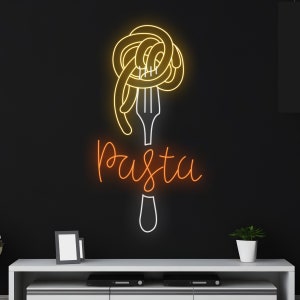 Custom Pasta Neon Sign, Italian Noodles Led Light, Italy Noddle Neon ...