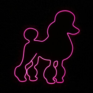 Poodle Led Sign, Poodle Dog Led Lights, Poodle Lovers Neon Sign, Custom ...
