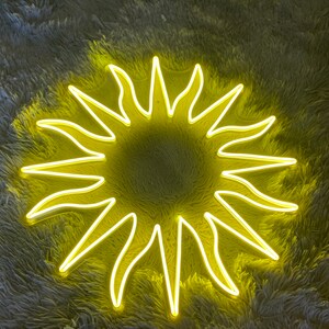 Sun Led Sign, Sun Neon Sign, Wall Decor, Sun Neon Sign, Custom Neon ...