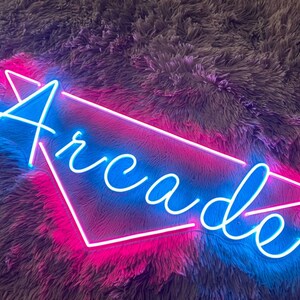 Arcade Led Sign, Arcade Neon Sign, Wall Decor, Game Room Neon Sign ...