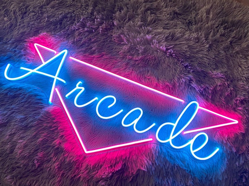 Arcade Led Sign, Arcade Neon Sign, Wall Decor, Game Room Neon Sign ...