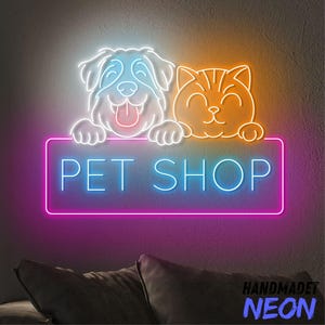 Pet Shop Neon Sign, Dog Cat Shop Led Sign, Pet Spa Neon Light, Pet ...