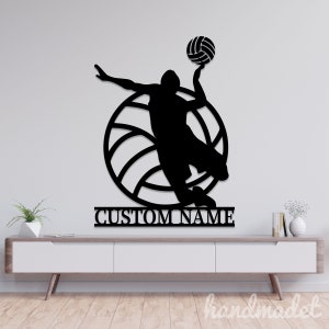 Personalized Man Volleyball Metal Sign, Volleyball Metal Light ...
