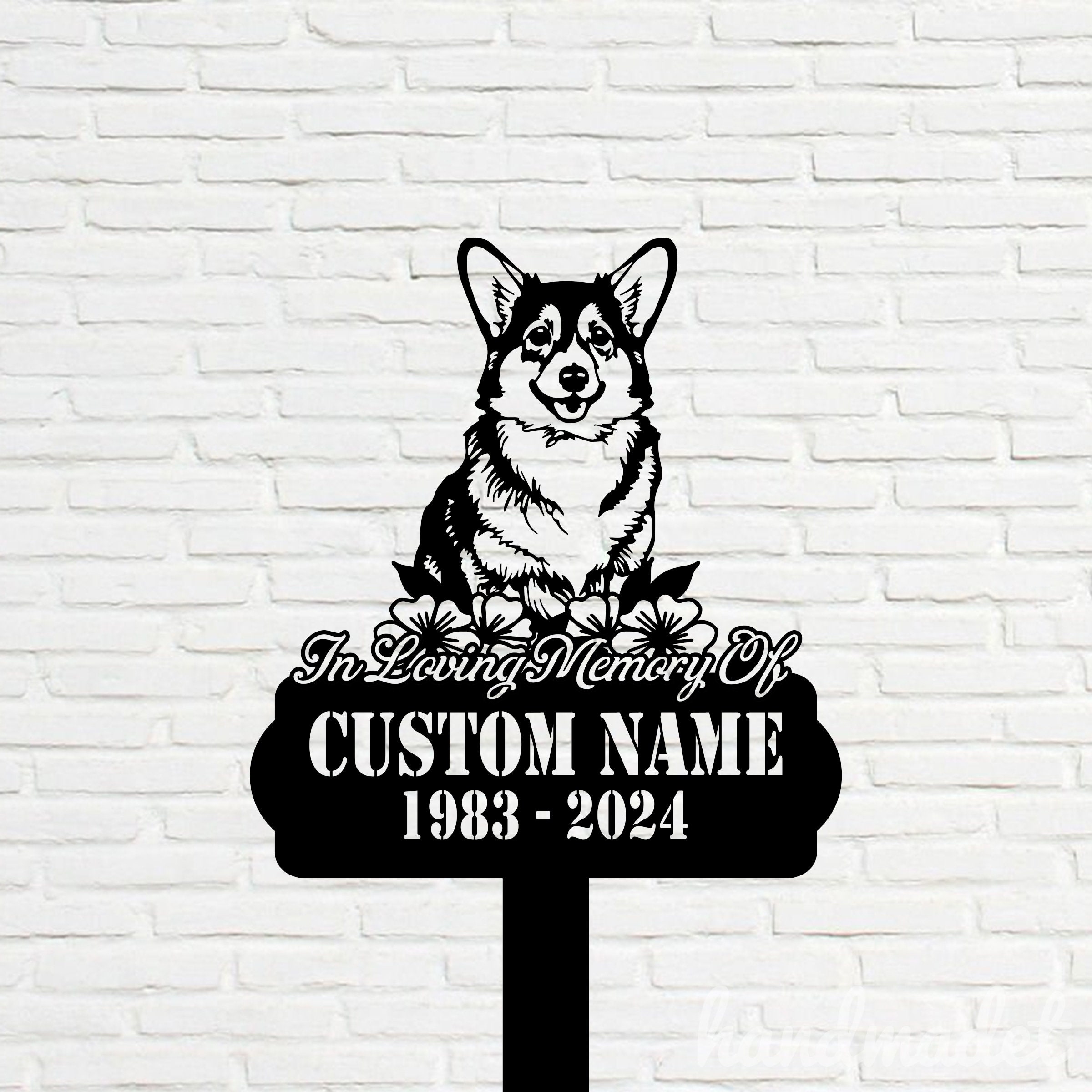 Custom Outdoor Corgi Metal Sign With Stakes - Personalized Outdoor ...