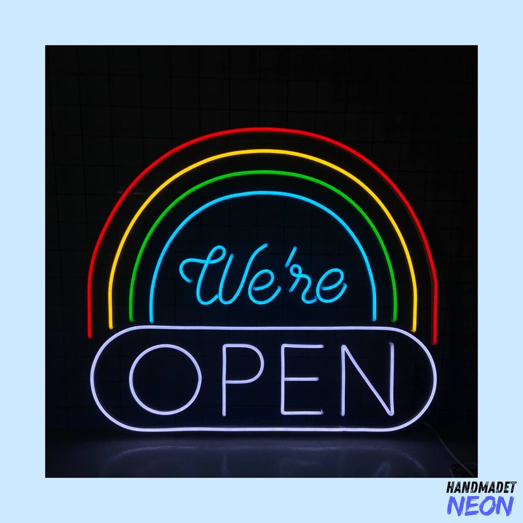We Are Open Led Sign, We Are Open Neon Sign, Open Led Light, Custom ...