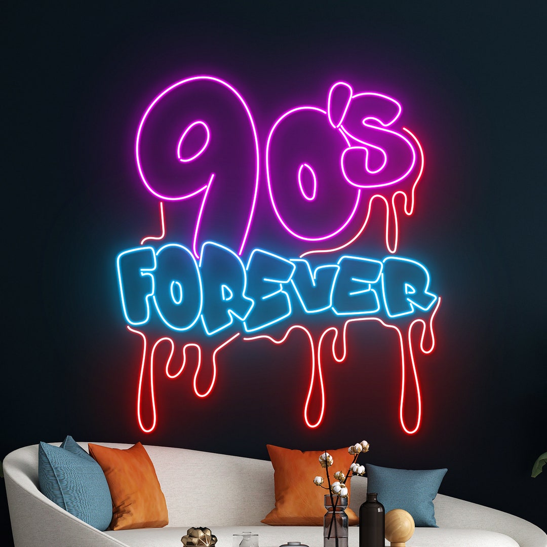 90s Forever Neon Led Sign, Retro Neon Sign, Back to the 90s Led Light ...