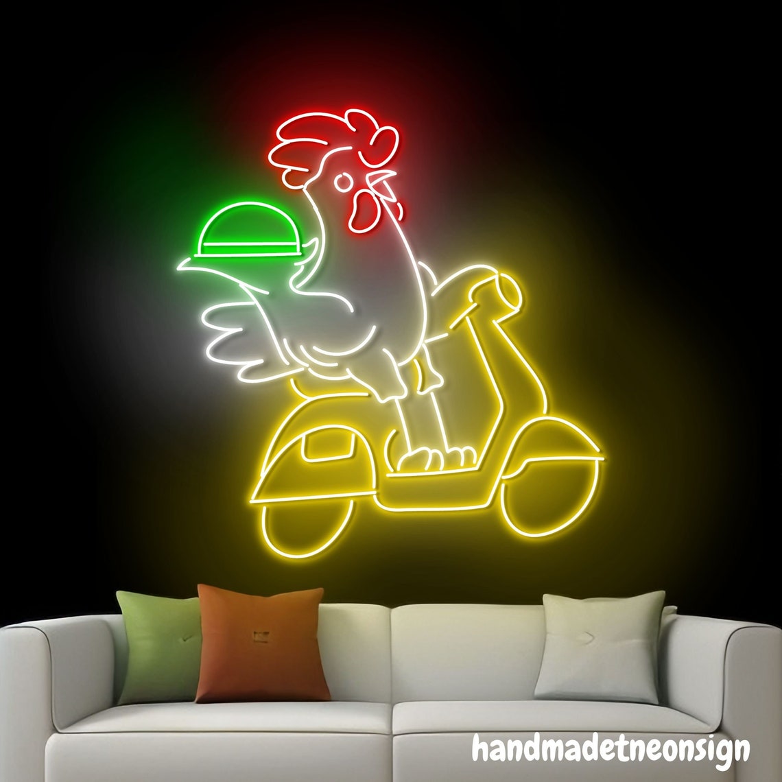 Rooster Express Neon Wall Sign, Chicken Led Wall Sign, Chick Neon Wall ...