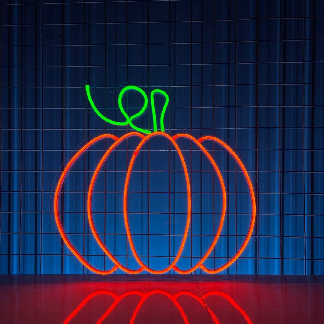Autumn Pumpkin Led Sign, Pumpkin Neon Light, Pumpkin Neon Sign ...