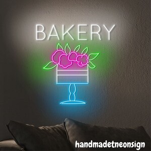 Bakery Cake Neon Sign, Cake Bakery Led Sign, Cake Neon Light, Birthday ...