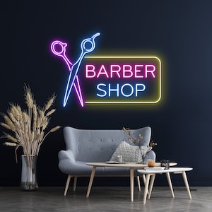 Barber Shop Led Sign, Barber Shop Neon Sign, Wall Decor, Barber Shop ...