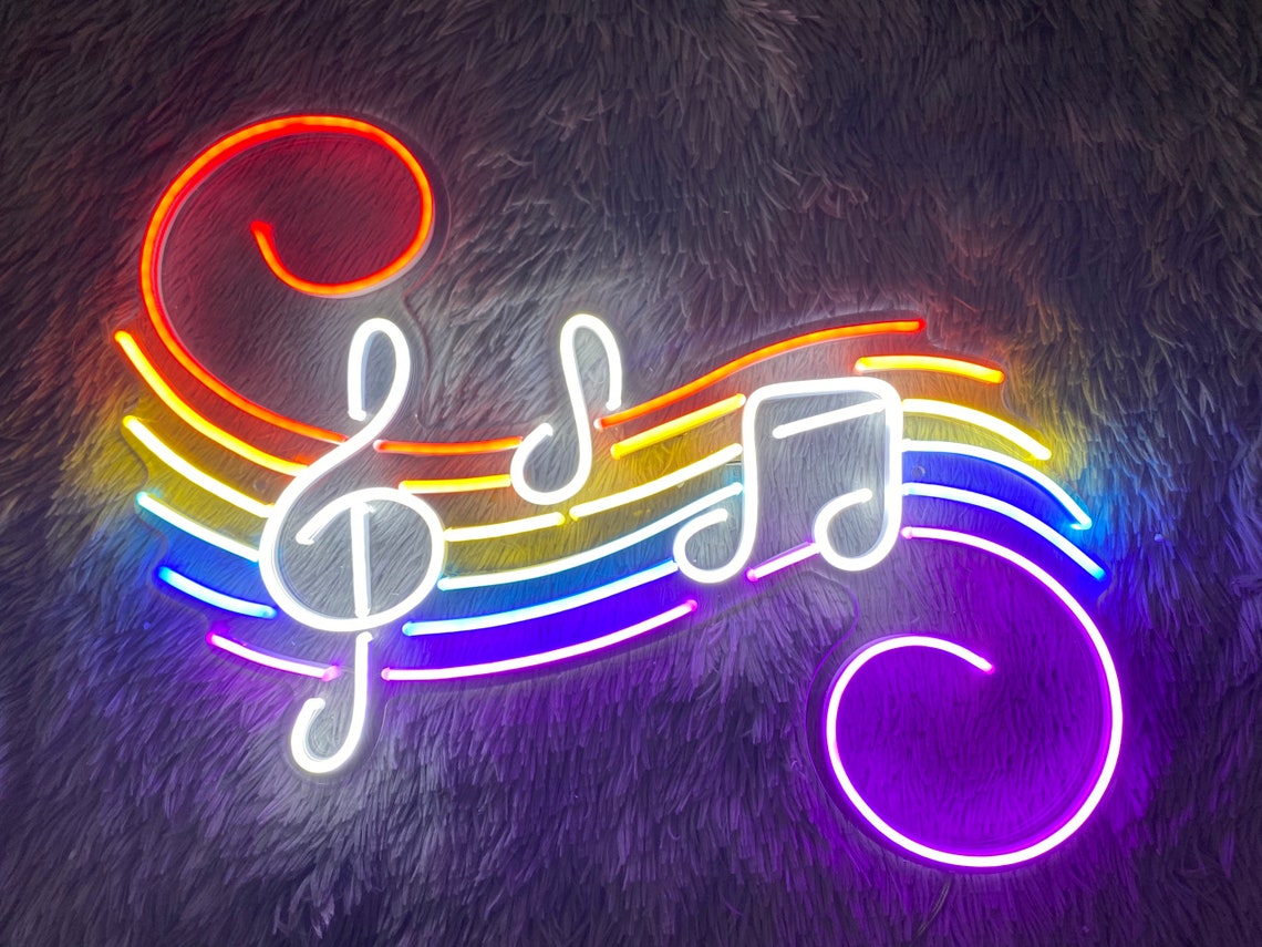 Music Led Sign Music Neon Sign Wall Decor Music Led Light - Etsy